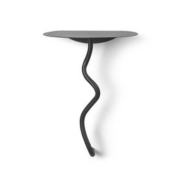 ferm LIVING - Curvature Wandtisch, Messing schwarz