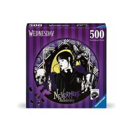 Ravensburger Round Puzzle Wednesday Nevermore 500p