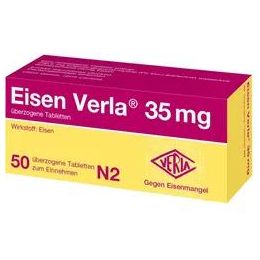 Verla-Pharm Arzneimittel GmbH & Co. KG Eisen Verla 35 mg überzogene Tabletten 50 St