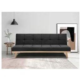 Schlafsofa DOREL HOME "Vicky" Sofas Gr. B/H/T: 190cm x 87cm x 87cm, Breitcord, grau (anthrazit) mit ausklappbarer Liegefläche