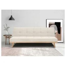 Schlafsofa DOREL HOME "Vicky" Sofas Gr. B/H/T: 190cm x 87cm x 87cm, Breitcord, beige (creme) mit ausklappbarer Liegefläche