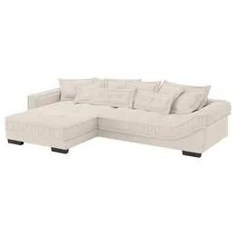 Ecksofa Inosign "Diwan II DuraFlex" Sofas Gr. B/H/T: 334cm x 67cm x 207cm, Cord, mega-Recamiere links, beige (stripes 8622 narur) DuraFlex-Kaltschaumpolsterung, bis 140 kg, 4 Bezugsqualitäten