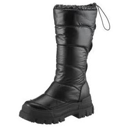 Winterstiefel Buffalo "ASPHA SNOW PUFFER" Gr. 38, Normalschaft, schwarz Damen Schuhe Snowboots, Winterboots, mit kräftiger Profilsohle