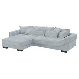 Ecksofa Inosign "Diwan II DuraFlex" Sofas Gr. B/H/T: 334cm x 67cm x 207cm, Microfaser, mega-Recamiere links, blau (novaclean avanti 14 blue grey) DuraFlex-Kaltschaumpolsterung, bis 140 kg, 4 Bezugsqualitäten