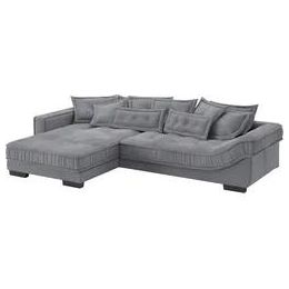 Ecksofa Inosign "Diwan II DuraFlex" Sofas Gr. B/H/T: 334cm x 67cm x 207cm, Microfaser, mega-Recamiere links, grau (novaclean avanti 1 stone) DuraFlex-Kaltschaumpolsterung, bis 140 kg, 4 Bezugsqualitäten