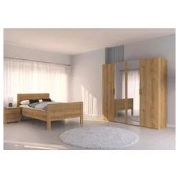 Schlafzimmer-Set Rauch "Evelyn" Schlafzimmermöbel-Sets Gr. Bett 120 x 200 cm + ohne Matratze, B/H: 120 cm x 200 cm, braun (asteiche) Schrank und Bett in 2 Breiten, Nachttisch Schubladen MADE IN GERMANY