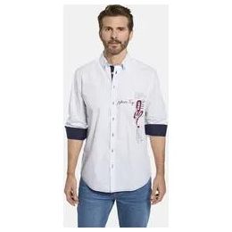 Langarmhemd Babista "Hemd MARINANO" Gr. XXL, weiß Herren Hemden mit lässigem Nordic-Aufdruck