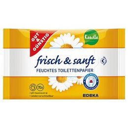 GUT&GÜNSTIG GUT&GÜNSTIG Feuchtes Toilettenpapier frisch & sanft 1-lagig, 2x 70 Tücher