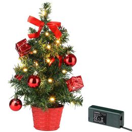 Casaria Tannenbaum Weihnachten Rot 36cm Timer