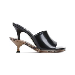 Jacquemus Sandalen - 11Cm Black Leather Slippers - Gr. 36 (EU) - in Schwarz - f&uuml;r Damen