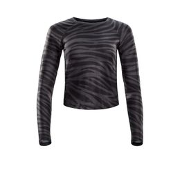 WINSHAPE Langarmshirt »AET119LS« Cropped Functional Light and Soft zebra-grau XS XS Cropped Long Sleeve Top mit Rundhalsausschnitt
