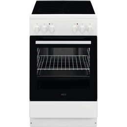 AEG Elektro-Standherd »CCB50080BW« mit Glaskeramik-Kochfeld, Grillfunktion, 50 cm weiß Grill-Funktion - Toasten, backen oder bräunen mit dem Grill