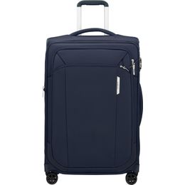 Weichgepäck-Trolley Samsonite "RESPARK, 67 cm" Gr. B/H/T: 43 cm x 67 cm x 29 cm 82 l, blau (midnight blue) Koffer Reisekoffer Aufgabegepäck Reisegepäck mit Volumenerweiterung