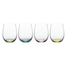 Riedel - O Wine Happy O Wasserglas 320 ml, transparent / mehrfarben (4er-Set)