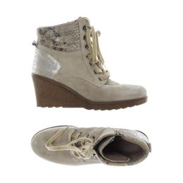 Tamaris Damen Stiefelette, beige, Gr. 40