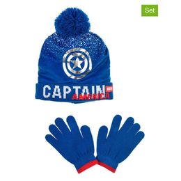 Avengers 2tlg. Winteraccessoires-Set "Avengers" in Blau - 80% | Größe 52 cm | Kindermuetzen