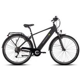 E-Bike SAXONETTE "Comfort Sport" E-Bikes Gr. 48cm, 28 Zoll (71,12cm), schwarz (schwarz matt) Pedelec, Elektrofahrrad für Damen u. Herren