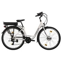 E-Bike HOLLANDIA "Zagon" E-Bikes Gr. 44cm, 28 Zoll (71,12cm), weiß Pedelec, Elektrofahrrad für Damen u. Herren