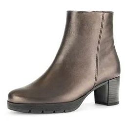 Stiefelette Gabor "St.Tropez" Gr. 38, braun (bronzefarben) Damen Schuhe Blockabsatz, Ankleboots in Bequemweite G (= weit)