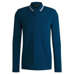 Poloshirt BOSS Green "Plisy" Gr. XXL, blau (open blue494) Herren Shirts mit Polokragen