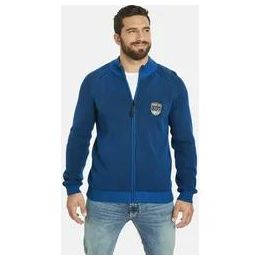 Strickjacke Jan Vanderstorm "Strickjacke VERMUNDUR" Gr. XL, blau (royal blau) Herren Strickjacken in ansprechender Rippoptik