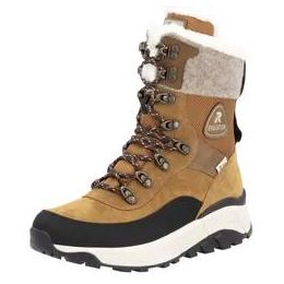 Winterboots Rieker EVOLUTION Gr. 37, braun (braun-schwarz) Damen Schuhe Schneeboots, Outdoorstiefelette, TEX Ausstattung, Fiber Grip Sohle