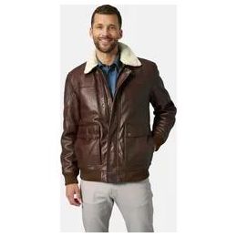 Lederjacke Babista "Lederjacke ZELVENTO" Gr. 50, braun Herren Jacken mit wärmendem Teddyfutter