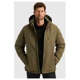 PME-Legend Outdoorjacke PME LEGEND "Semi long jacket STEARPACKER Ottoman" Gr. M, braun (capers) Herren Jacken mit Kapuze