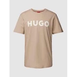 Hugo T-Shirt mit Motiv-Print und Logo-Print sowie Regular Fit