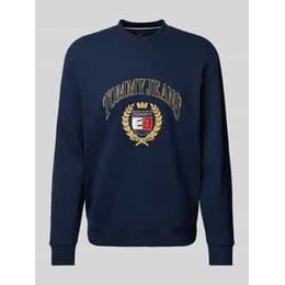 Tommy Jeans Regular Fit Sweatshirt mit Label-Stitching