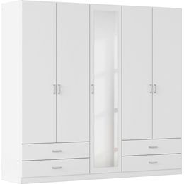 Drehtürenschrank Rauch "Borbona" Schränke Gr. B/H/T: 226 cm x 210 cm x 54 cm, 5 St., weiß (alpinweiß) Kleiderschrank Schrank Garderobe Wäscheschrank BORBONA in 2 Breiten Bestseller