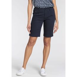 Boysen's Bermudas BOYSEN'S Gr. 38, N-Gr, blau (marine) Damen Hosen mit Buntfalten in bequemer Form - NEUE KOLLEKTION