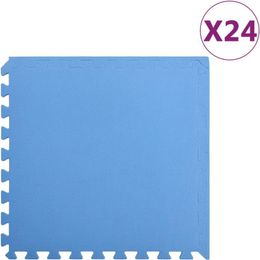 Bodenmatten 24 Stk. 8,64 m² EVA-Schaumstoff Blau