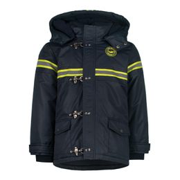 SALT & PEPPER Parka SALT AND PEPPER "Outdoor" Gr. 128, blau (dunkelblau) Jungen Jacken im coolen Feuerwehrmann-Look