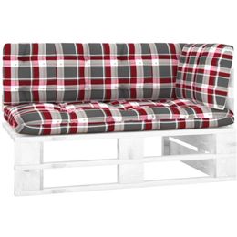 Torana - Outdoor-Ecksofa Paletten Kiefernholz Imprägniert Weiß