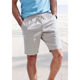 Shorts John Devin "Bermuda", Herren, Gr. S, N-Gr, beige, Web, Obermaterial: 97% Baumwolle, 3% Elasthan, unifarben, casual, regular fit, Hosen, kurze Hose aus elastischer, gewebter Baumwollqualität