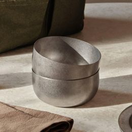 ferm LIVING Schüssel Tumbled, Ø 12,5cm, Höhe 6 cm, Edelstahl