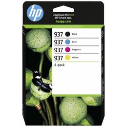 HP Druckerpatrone 937 Original 4er-Pack Schwarz, Cyan, Magenta, Gelb 6C400NE