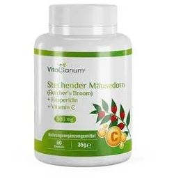 VitaSanum®- Stechender Mäusedorn (Butcher's Broom) + Hesperidin + Vitamin C 500 mg 60 Kapseln 60 St