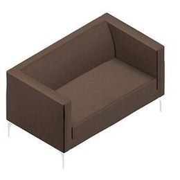 Quadrifoglio 2-Sitzer Sofa Arte braun weiß Stoff