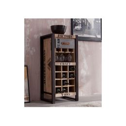 Weinregal Mango 51x40x110 natur bedruckt FACTORY #35