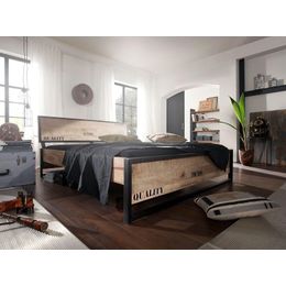 Bett Mango 140x200x91 natur bedruckt FACTORY #139