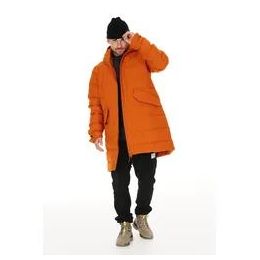 Wintermantel SOS "Vars", Herren, Gr. M, orange, 100% Polyester, unifarben, casual, lang, ohne Ausschnitt, Langarm, Mäntel, mit wasserabweisender Funktion