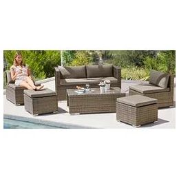 Gartenlounge-Set Merxx "Vigo" Sitzmöbel-Sets beige (natur)