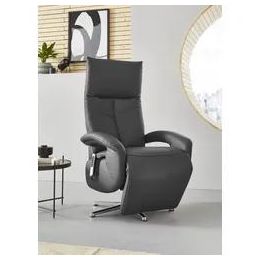 Sit & More TV-Sessel SIT & MORE "Tycoon mit Kopfteilverstellung und 360 Drehfunktion" Sessel Gr. NaturLEDER, mit 2 Motoren, Größe XL, Drehfunktion, B/H/T: 74cm x 117cm x 85cm, schwarz wahlweise manuell oder elektrischer Funktion, auch mit Akku (kabellos)