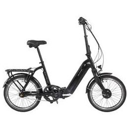 E-Bike Allegro "Andi 7 Plus 374" Gr. 42, schwarz, E-Bikes, 42cm, 20 Zoll (50,80cm), Pedelec, Elektrofahrrad für Damen u. Herren