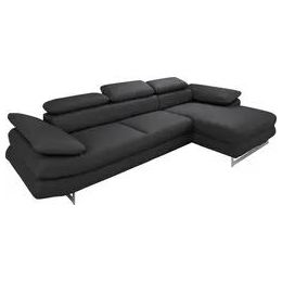 Ecksofa Inosign "Solution L-Form" Sofas Gr. B/H/T: 286cm x 73cm x 167cm, Kunstleder SOFTLUX, ohne Bettfunktion, Recamiere rechts, schwarz wahlweise mit Bettfunktion