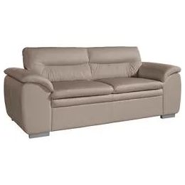 2,5-Sitzer COTTA "Leandra" Sofas Gr. B/H/T: 205 cm x 88 cm x 90 cm, Luxus-Microfaser, braun (schlamm)