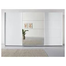 Schwebetürenschrank Rauch "Kleiderschrank Schrank Garderobe TOPSELLER OTELI inkl. Inneneinteilung" Schränke Gr. B/H/T: 360 cm x 210 cm x 62 cm, weiß mit 3 Innenschubladen sowie zusätzlichen Einlegeböden MADE IN GERMANY