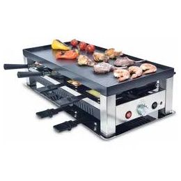 Solis OF SWITZERLAND Raclette "Typ 791" Raclettes 5in1: Raclette, Tischgrill, Crépe, Mini Wok, Pizza schwarz